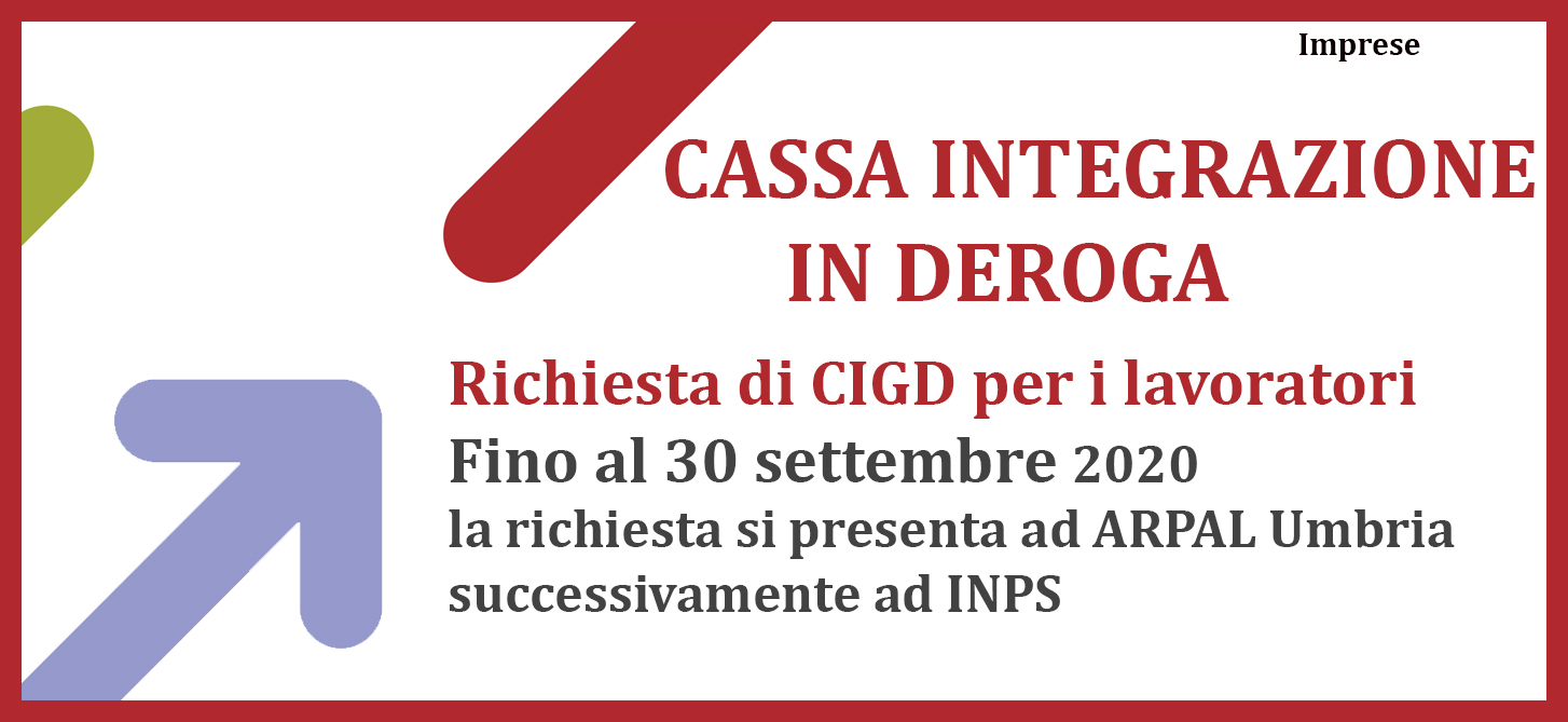 Domande di CIGD ad ARPAL fino al 30 settembre, successivamente all'INPS ...